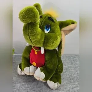 top bloom | Toys | Vintage Green Elephant Animal Plush Toy Huge Blue ...